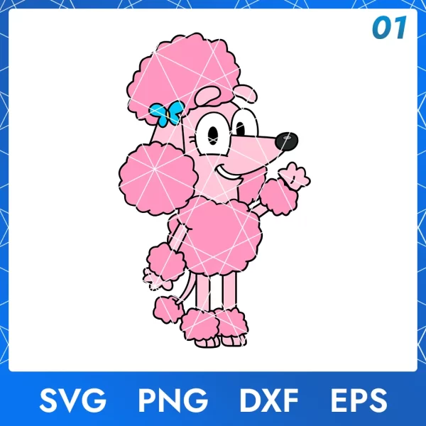 Bluey Dad Outline Svg, Png, Dxf, Eps - Instant Download