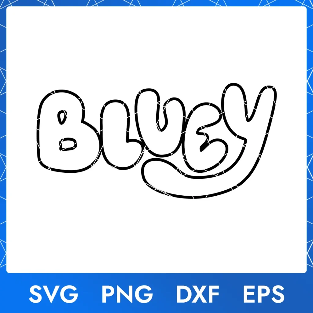 Bluey Logo Svg, Png, Dxf, Eps - Instant Download