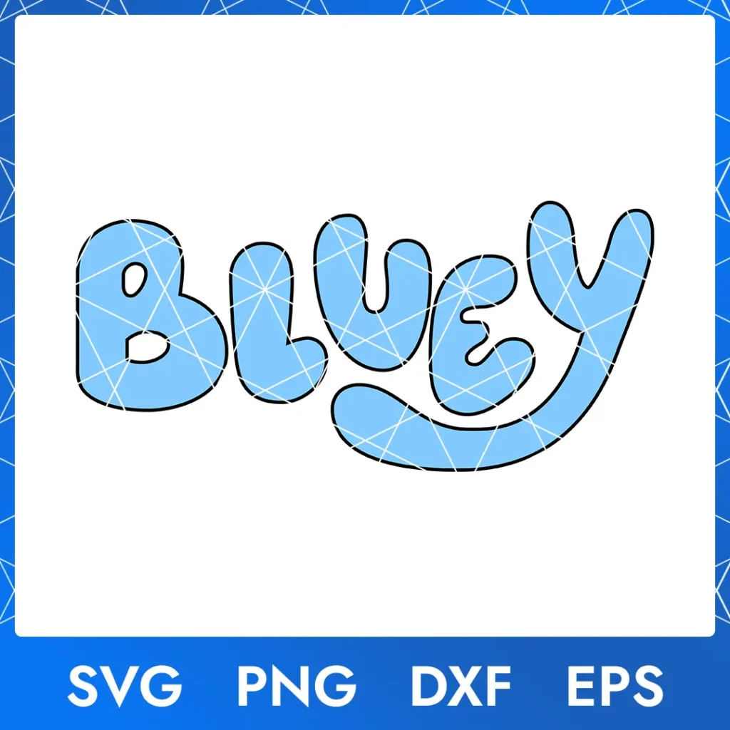 Bluey Logo Svg, Png, Dxf, Eps - Instant Download