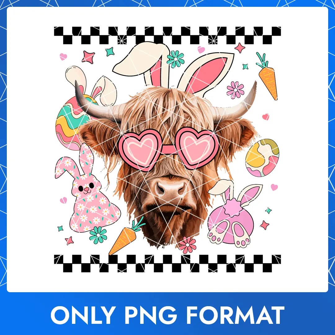 Easter Day Holy Cow Face Png - Instant Download