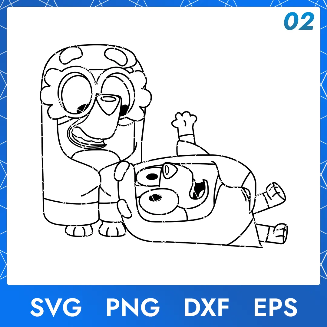 Janet and Rita Svg, Png, Dxf, Eps - Digital Download