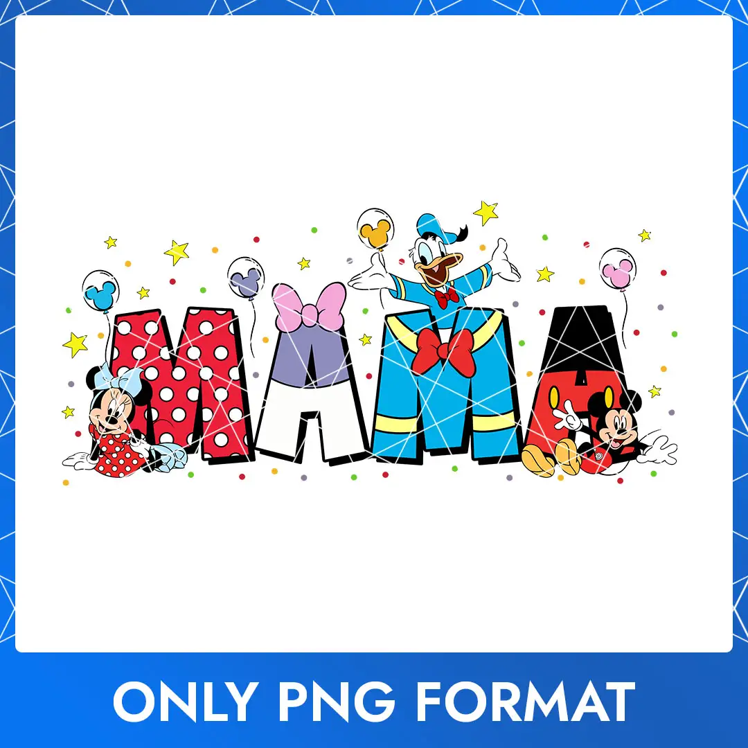 Mama Day PNG with Mickey & Friends for Mom