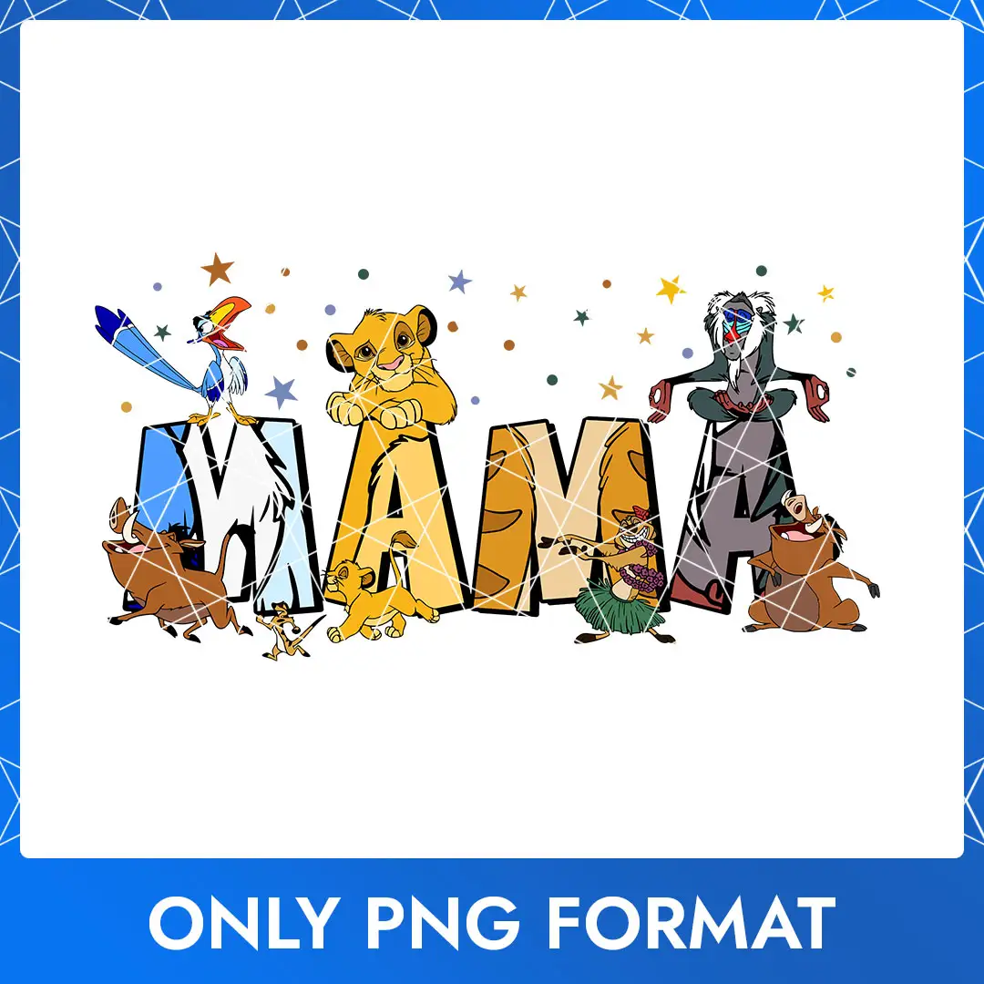 Simba & Friends Mama PNG – Mother’s Day Art