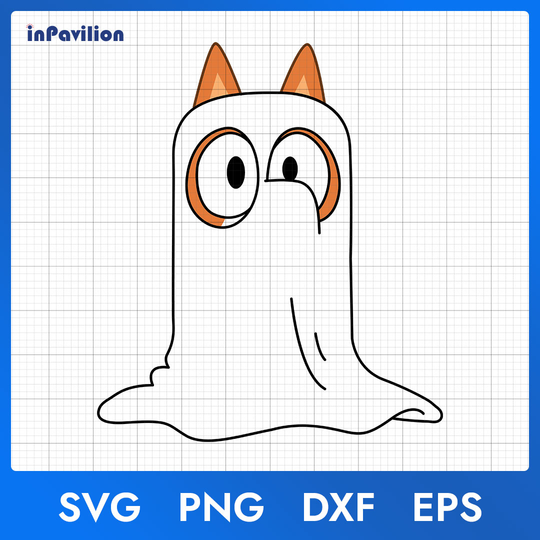 Bluey Bingo Ghost Halloween SVG | Print & Cut File