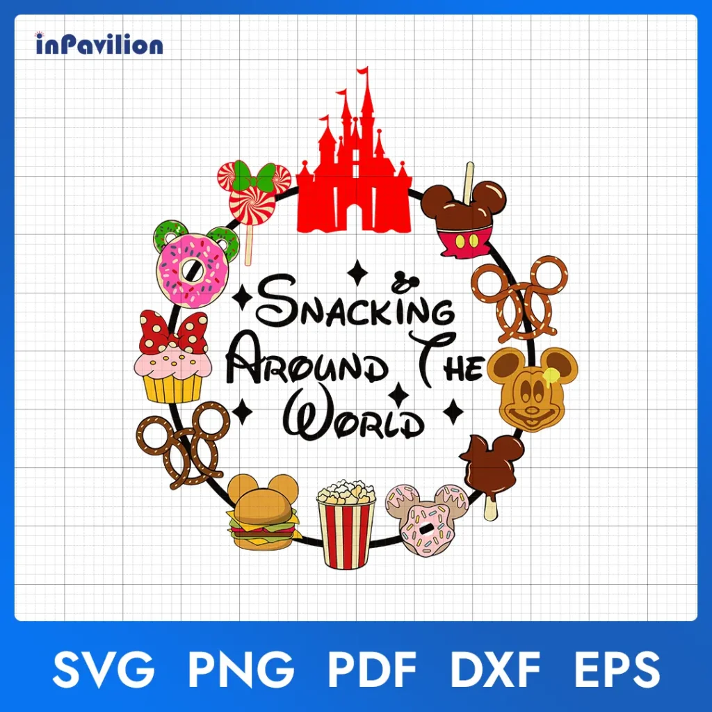 Disney Snacking Around The World SVG | Printable Designs